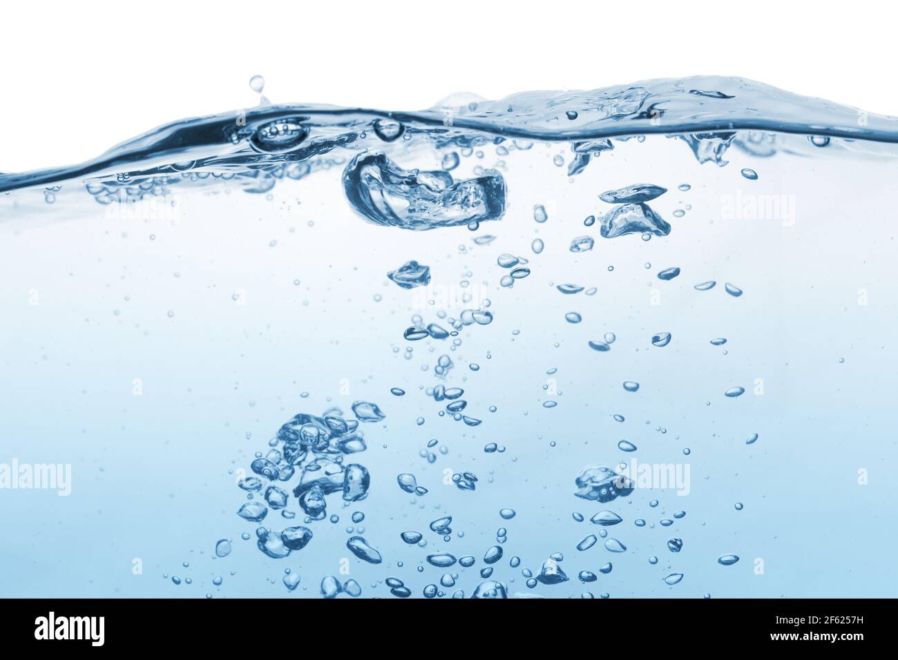 Clear water surface with ripple and bubble Stock Photo - Alamy