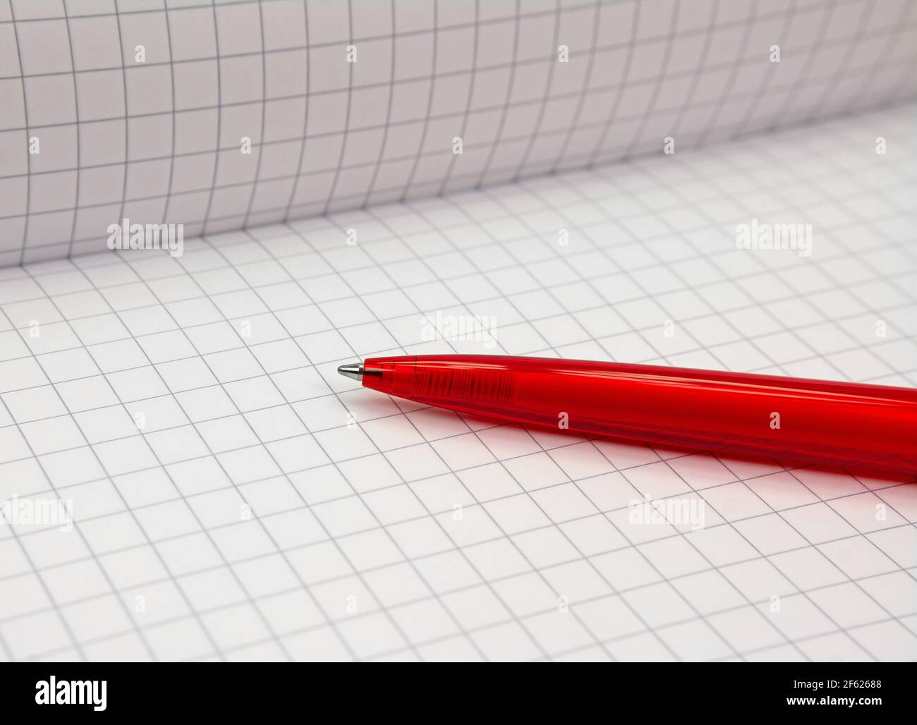 Blank sheet of paper with ballpoint pen Stock Photo - Alamy
