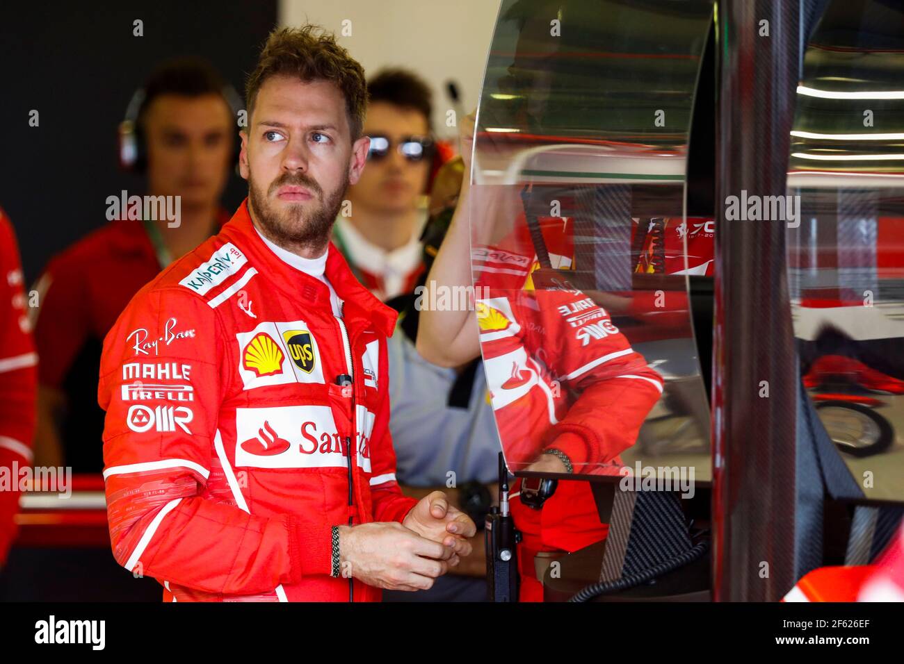 VETTEL Sebastian (ger) Ferrari SF70-H team scuderia Ferrari ambiance ...