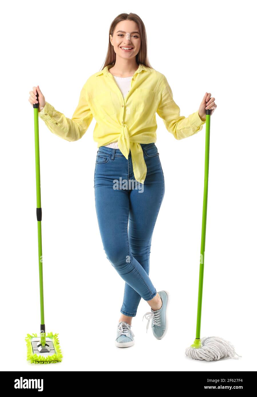 Woman mops the floor hi-res stock photography and images - Alamy