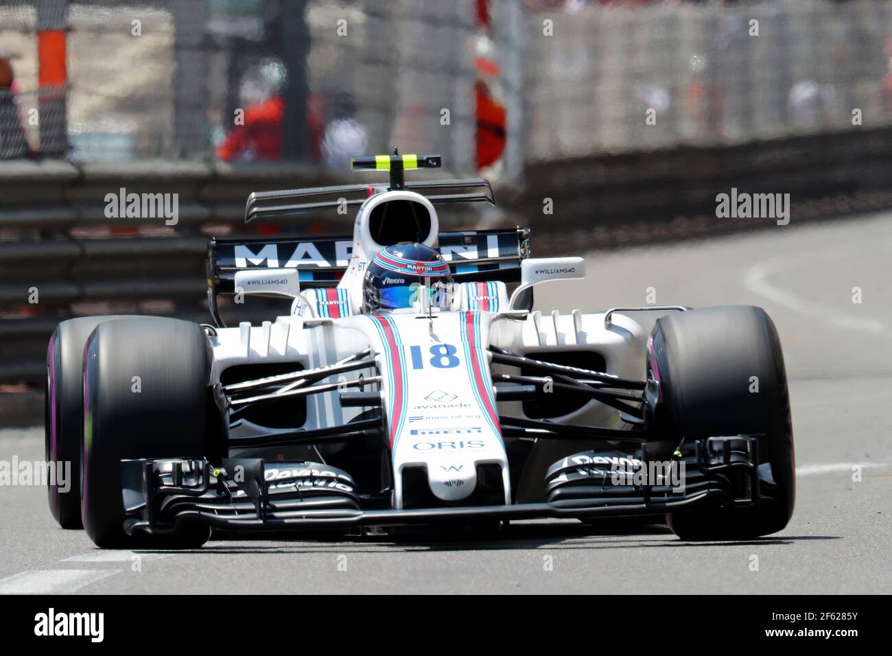 18 STROLL Lance (can) Williams F1 Mercedes FW40, action during the 2017 ...