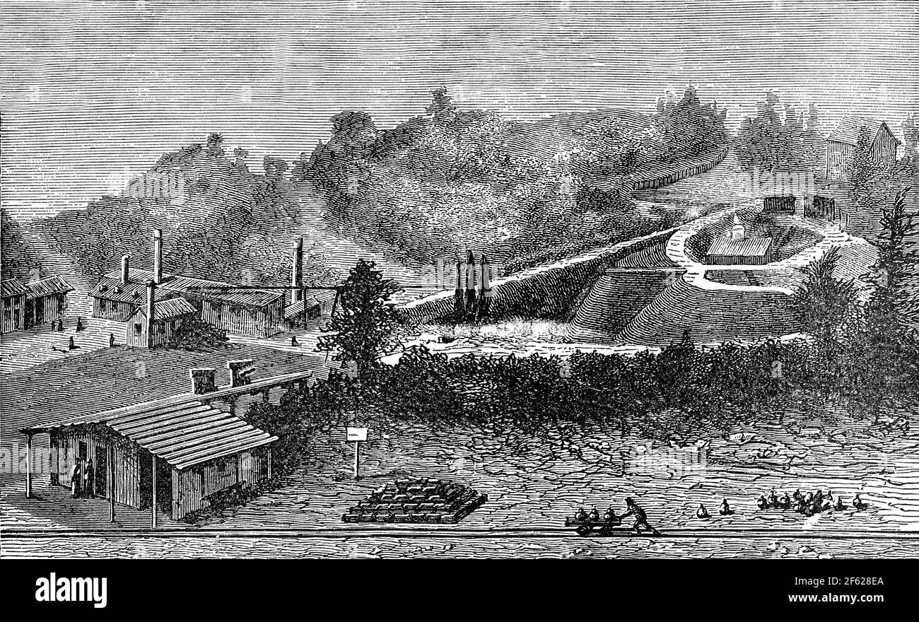 Dynamite Manufacturing, 1884 Stock Photo - Alamy