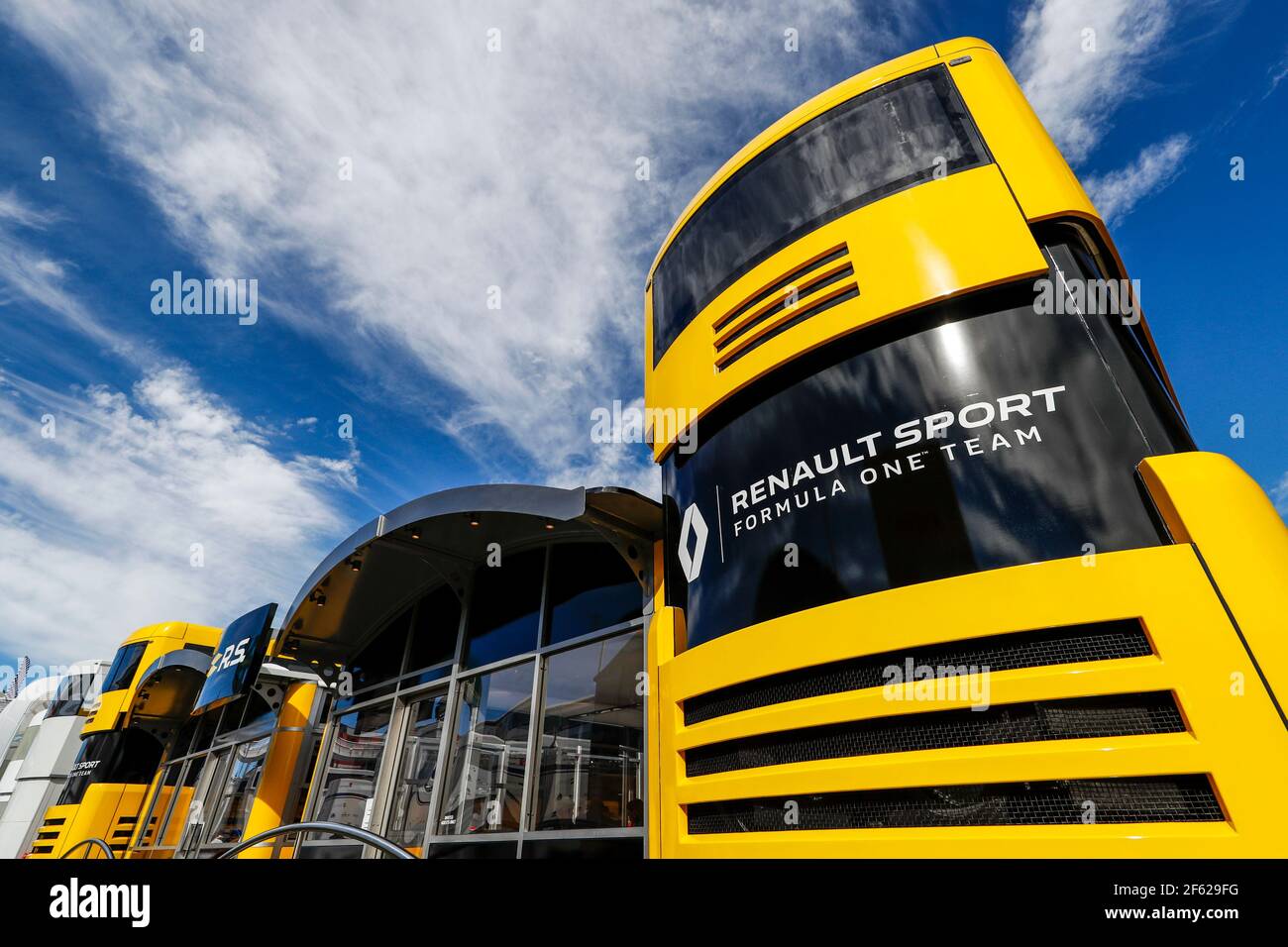 Renault f1 team motorhome hi-res stock photography and images - Alamy