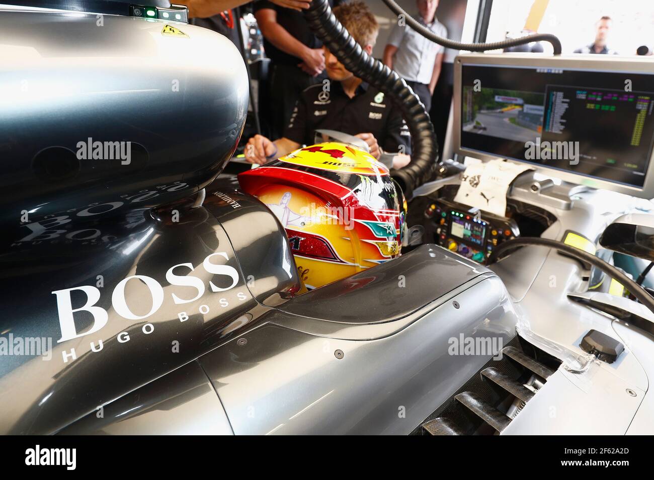 Mercedes formula one cockpit hi-res stock photography and images - Alamy