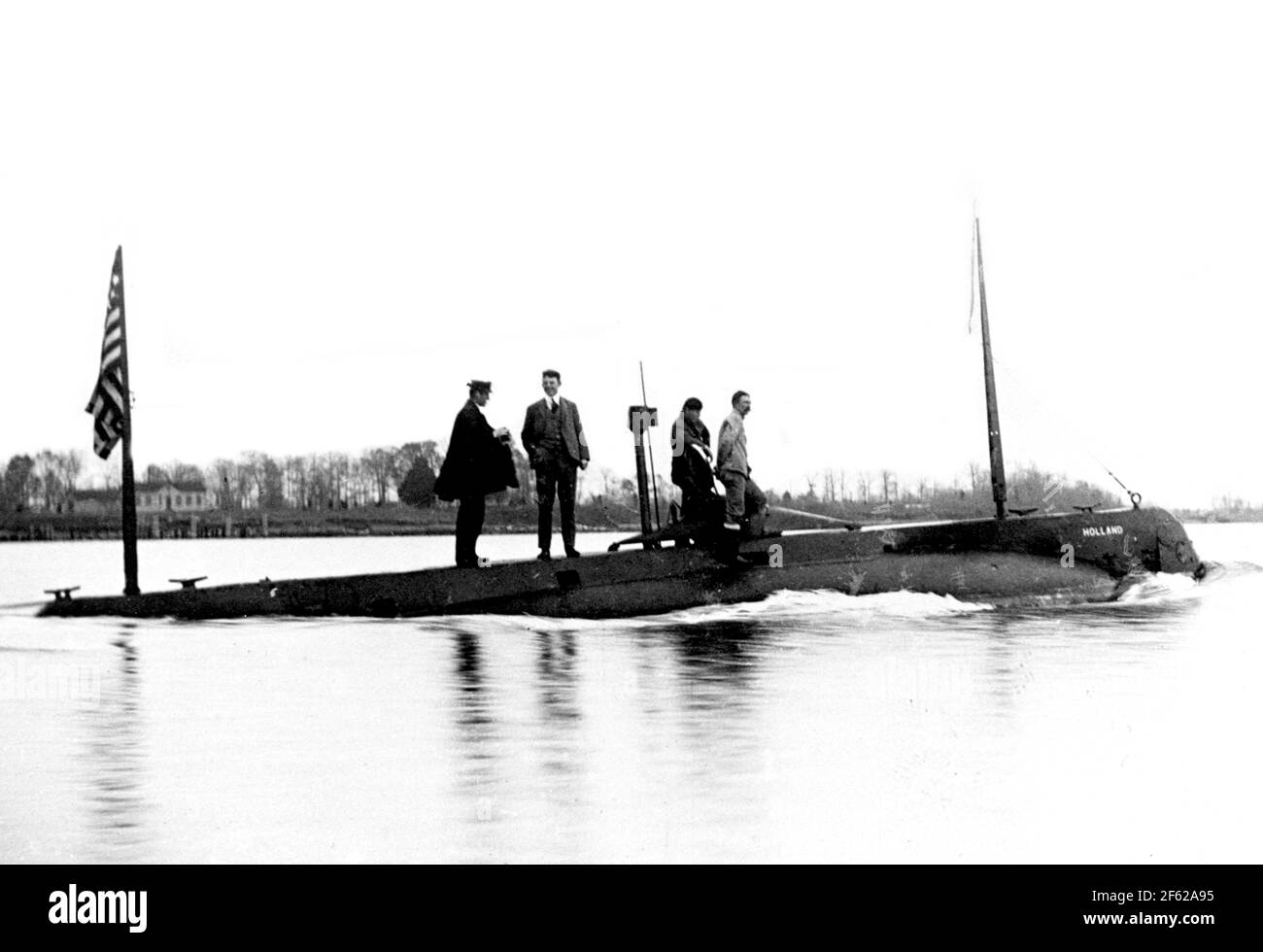 USS Holland, First USN Commissioned Submarine, 1901 Stock Photo - Alamy