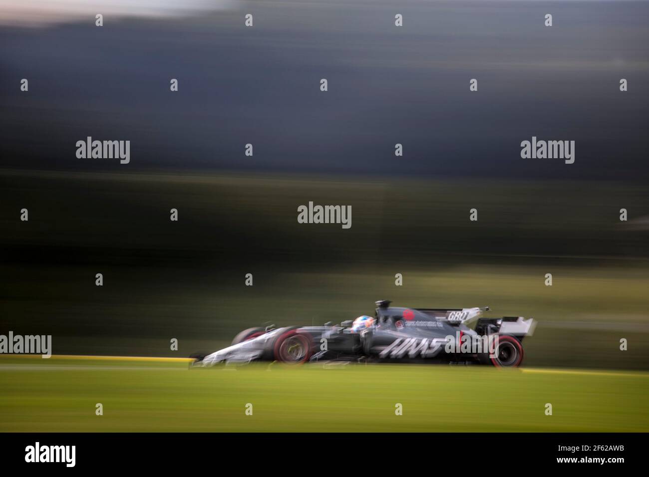 GROSJEAN Romain (fra) Haas VF-17 Ferrari Haas F1 team, action during ...