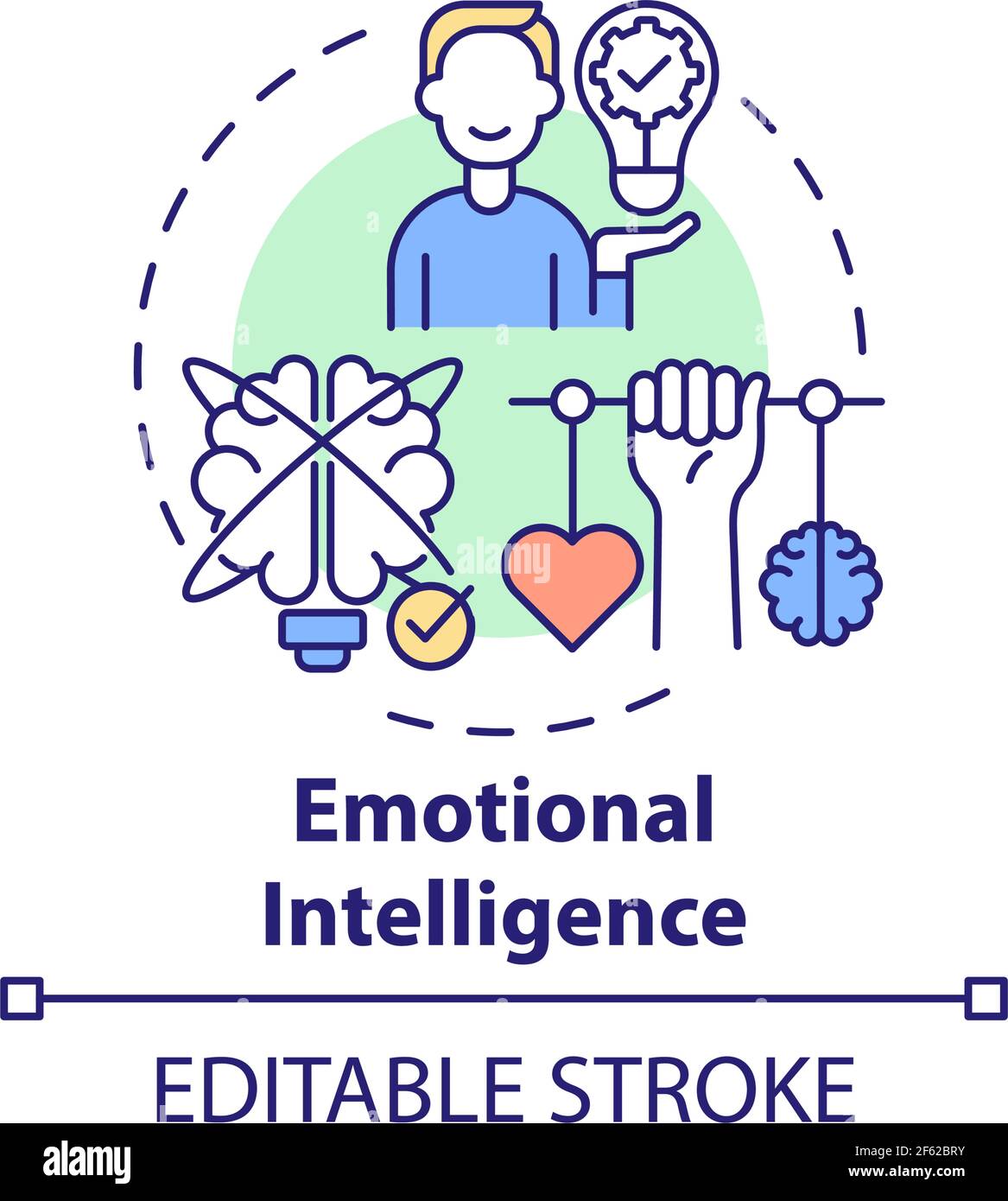 Emotional intelligence concept icon Stock Vector Image & Art - Alamy