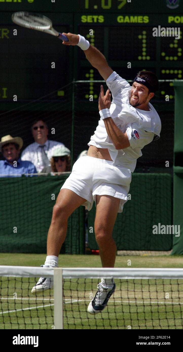 Wimbledon Tennis Championships July 2001 Andre Agassi v Pat Rafter Semi ...