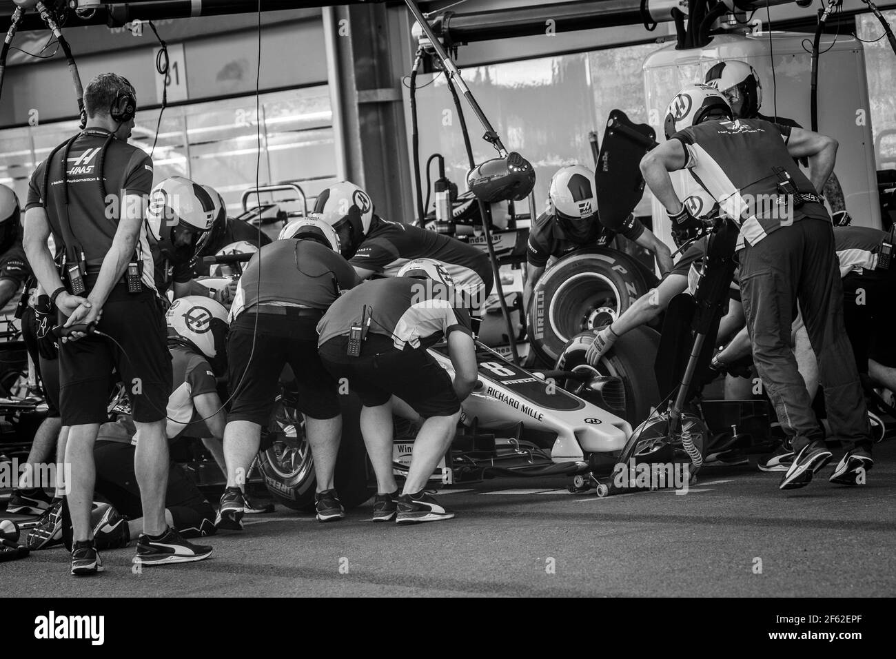 Pitstop ferrari Black and White Stock Photos & Images - Alamy
