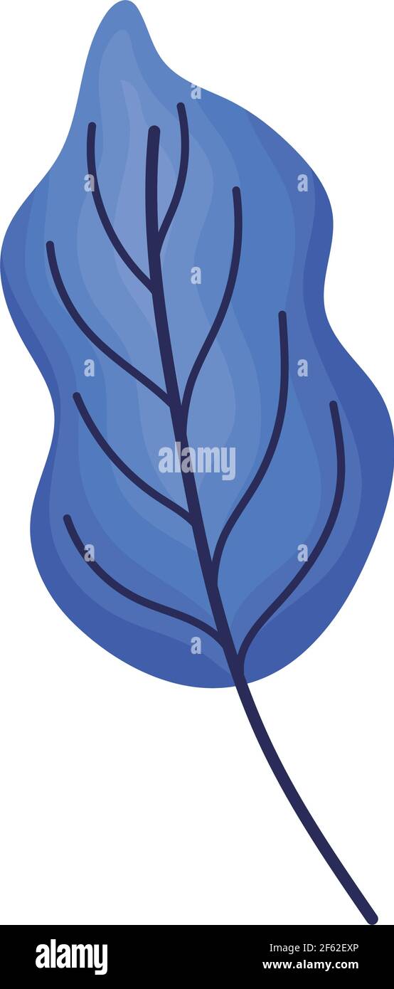 blue leaf icon Stock Vector Image & Art - Alamy