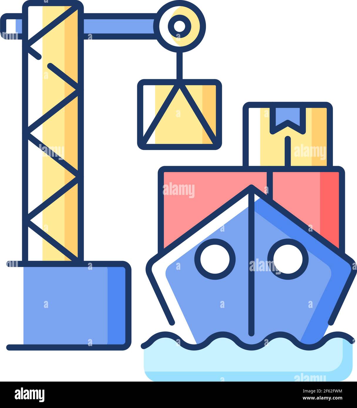 Cargo loading RGB color icon Stock Vector Image & Art - Alamy