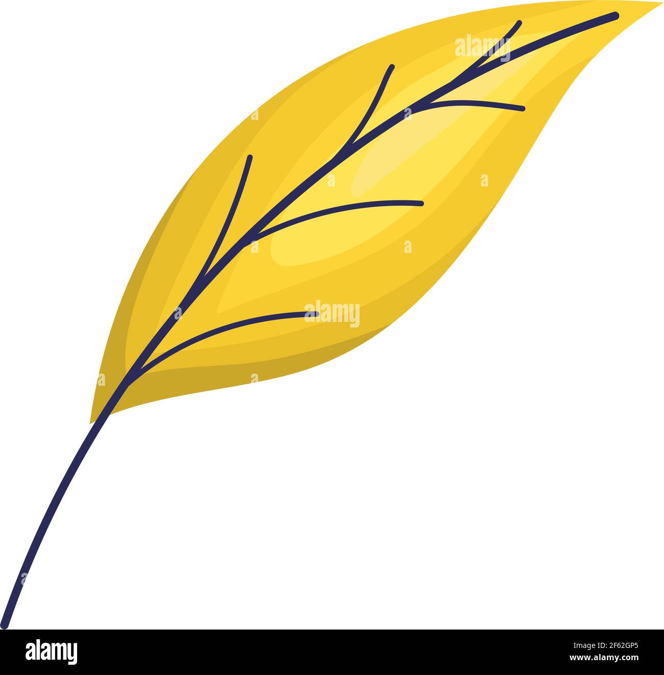 yellow leaf icon Stock Vector Image & Art - Alamy