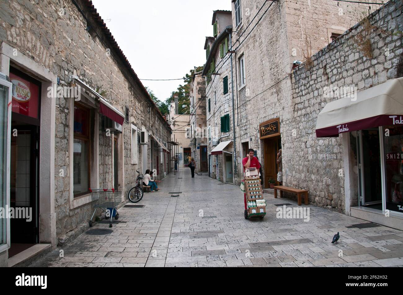Local residents in street, Split, Croatia Stock Photo - Alamy