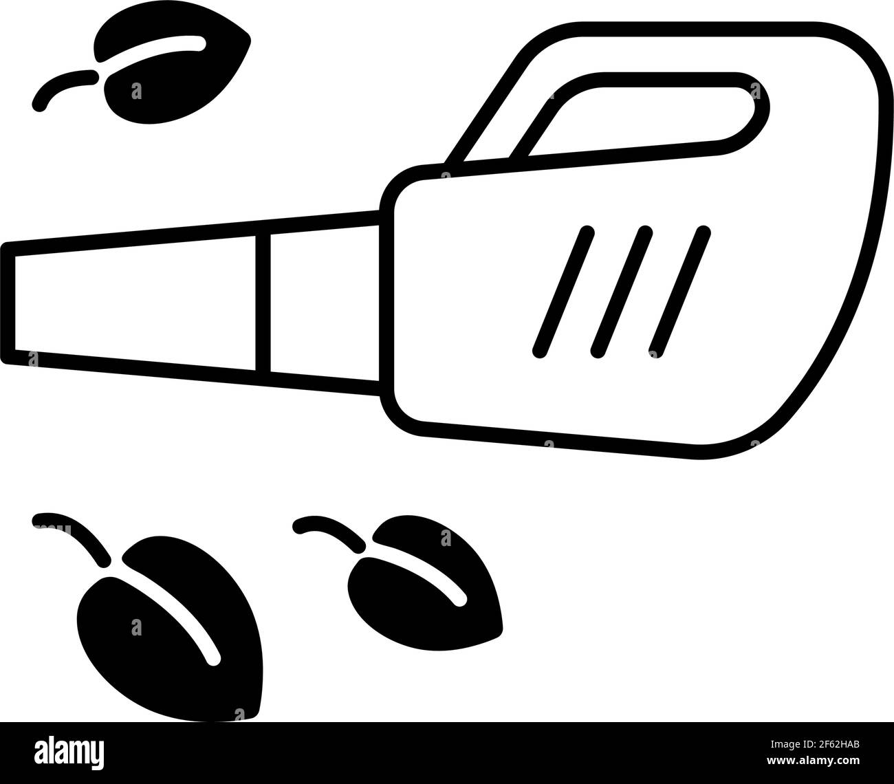 Leaf blower black linear icon Stock Vector Image & Art - Alamy
