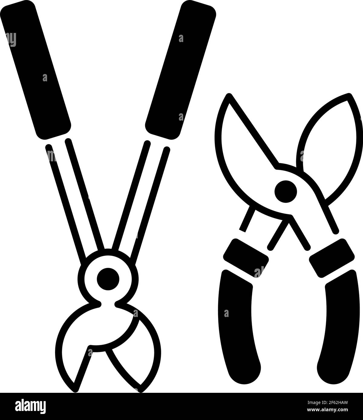 Green garden secateurs pruning Stock Vector Images - Alamy