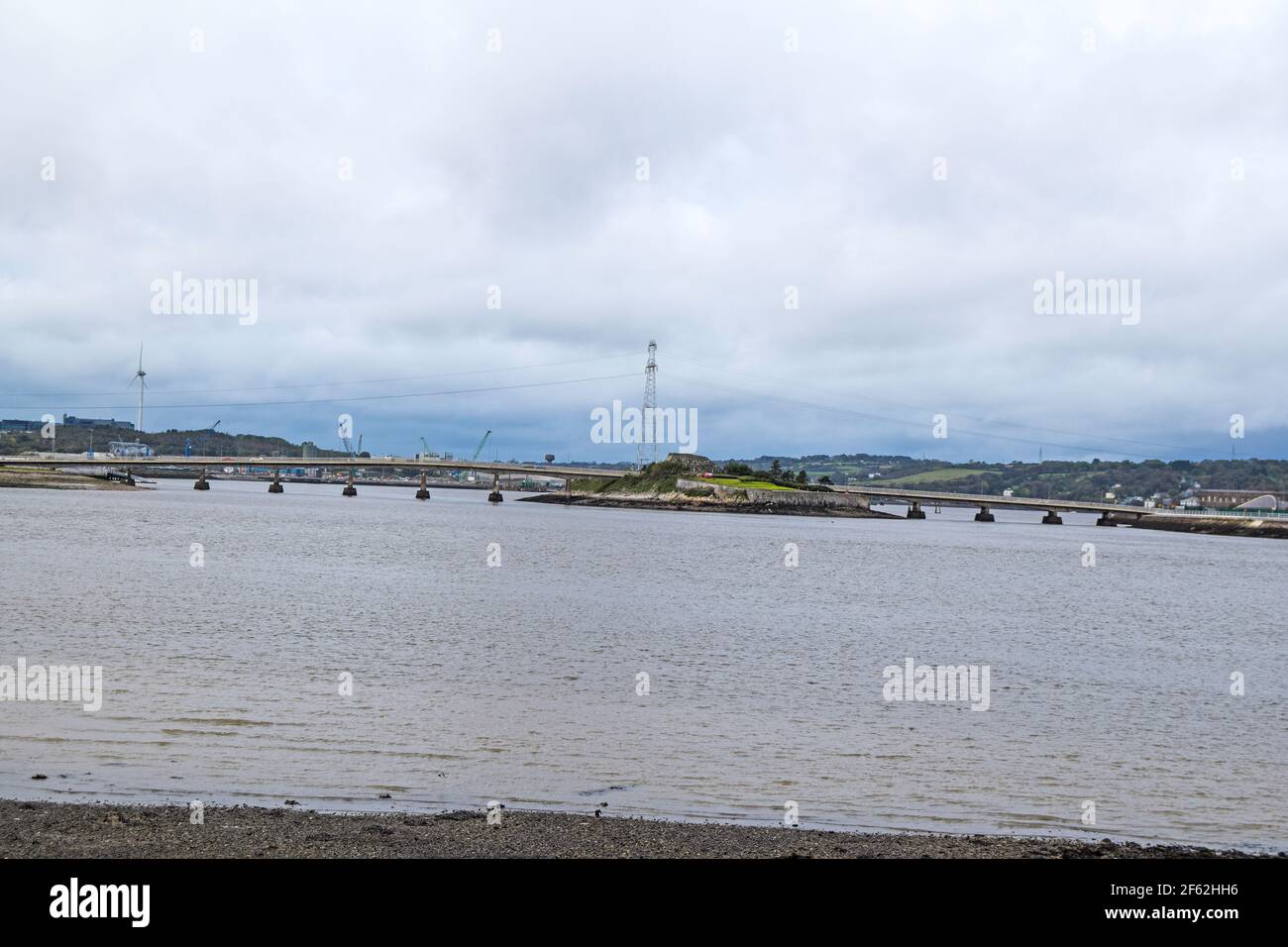 Cork harbor from the Spike Islands, Ireland Stock Photo - Alamy