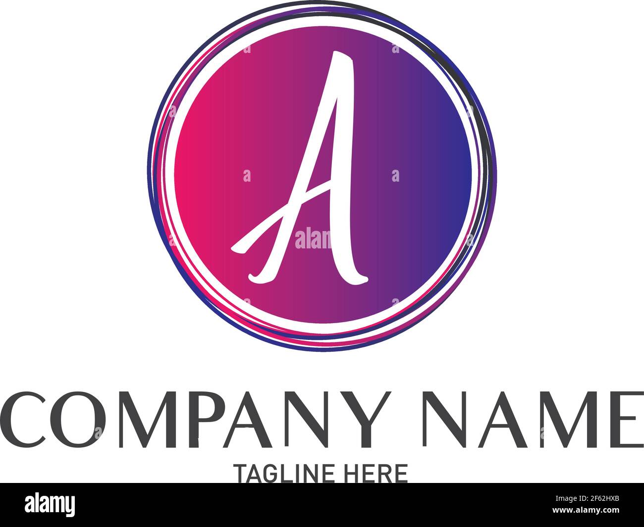 Round Letter A Logo Gradient Trendy Modern Template Design Stock Vector ...