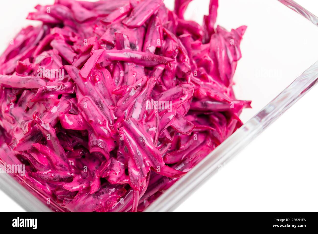 Grated beetroot with mayonnaise. Macro. Photo can be used as a whole ...