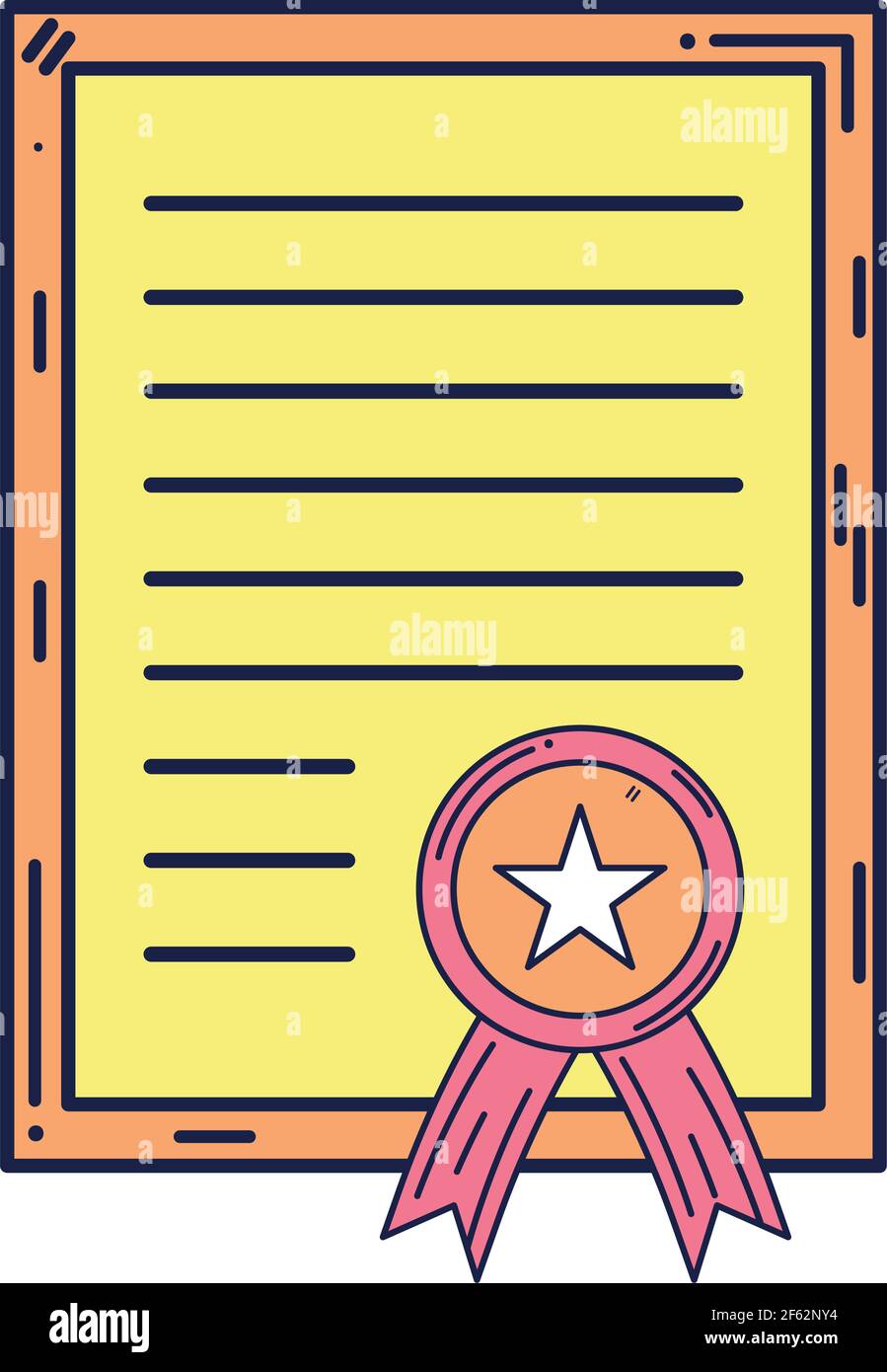yellow certificate icon Stock Vector Image & Art - Alamy
