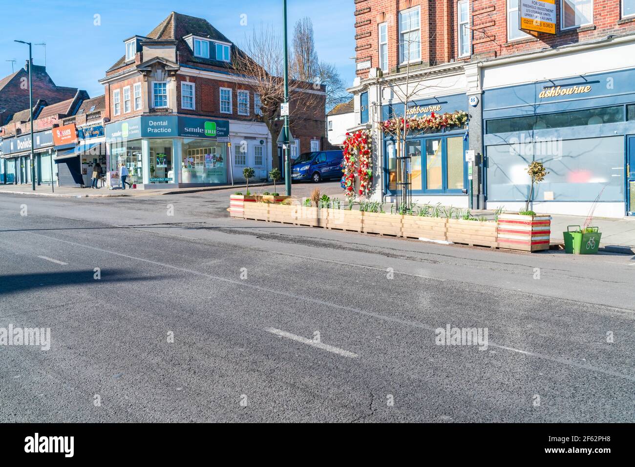 LONDON, UK - MARCH 27, 2021: Temple Fortune in the London Borough of ...