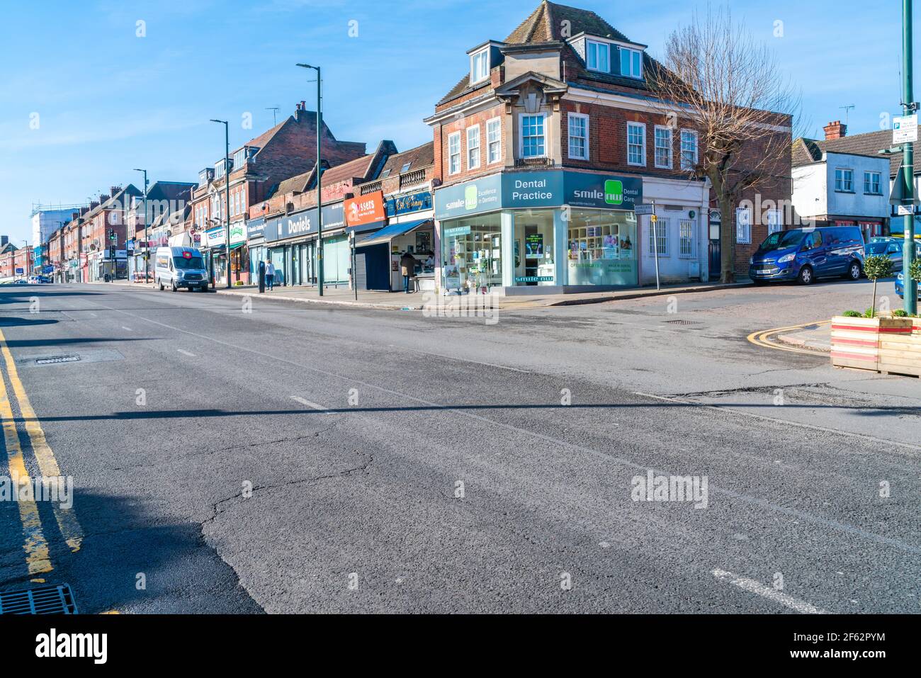 LONDON, UK - MARCH 27, 2021: Temple Fortune in the London Borough of ...