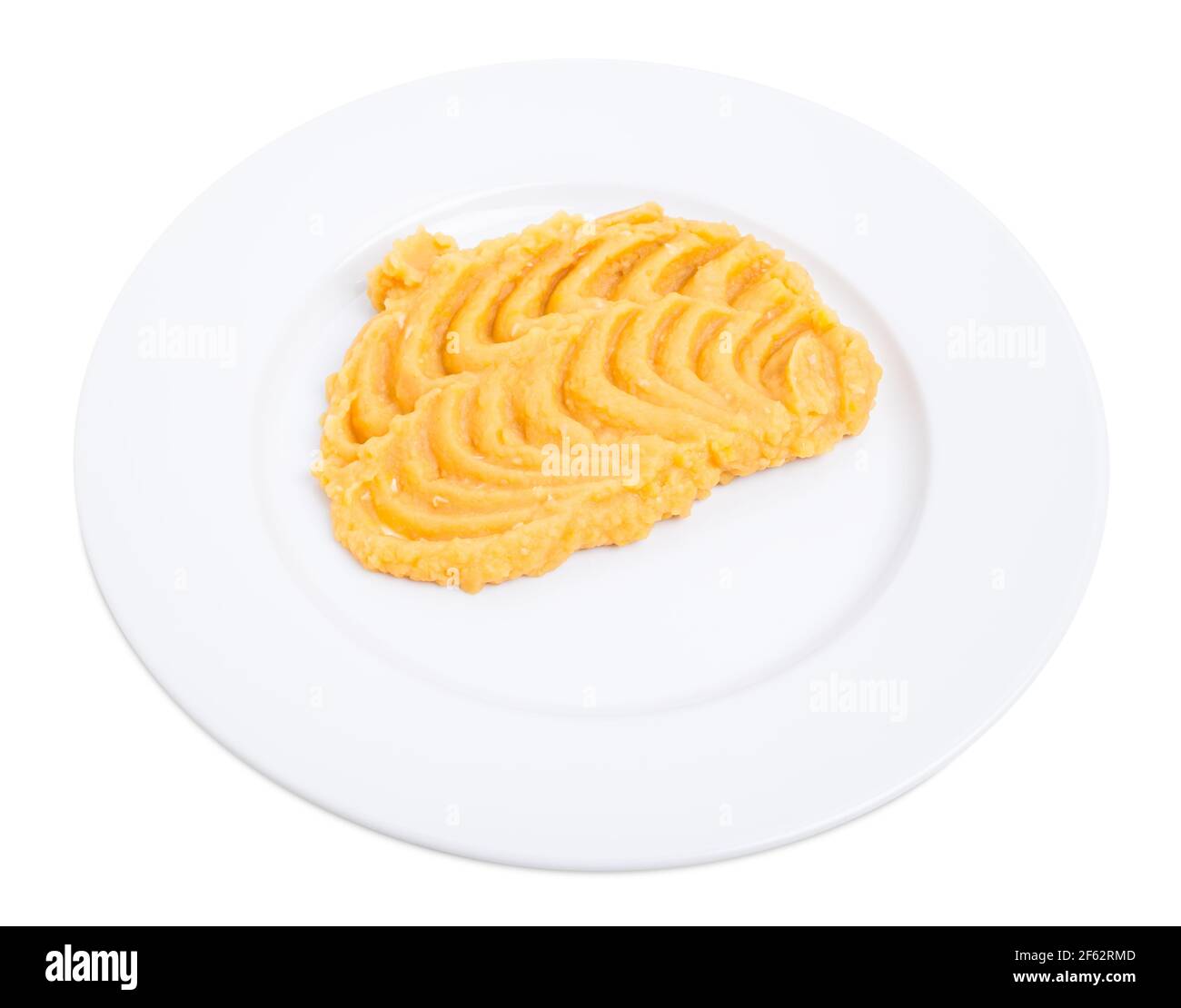 Mashed corn puree. Isolated on a white background Stock Photo - Alamy