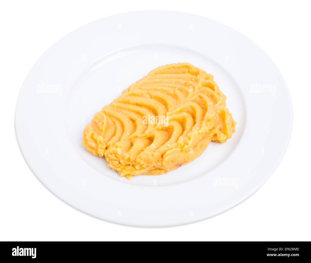 Mashed corn puree. Isolated on a white background Stock Photo - Alamy