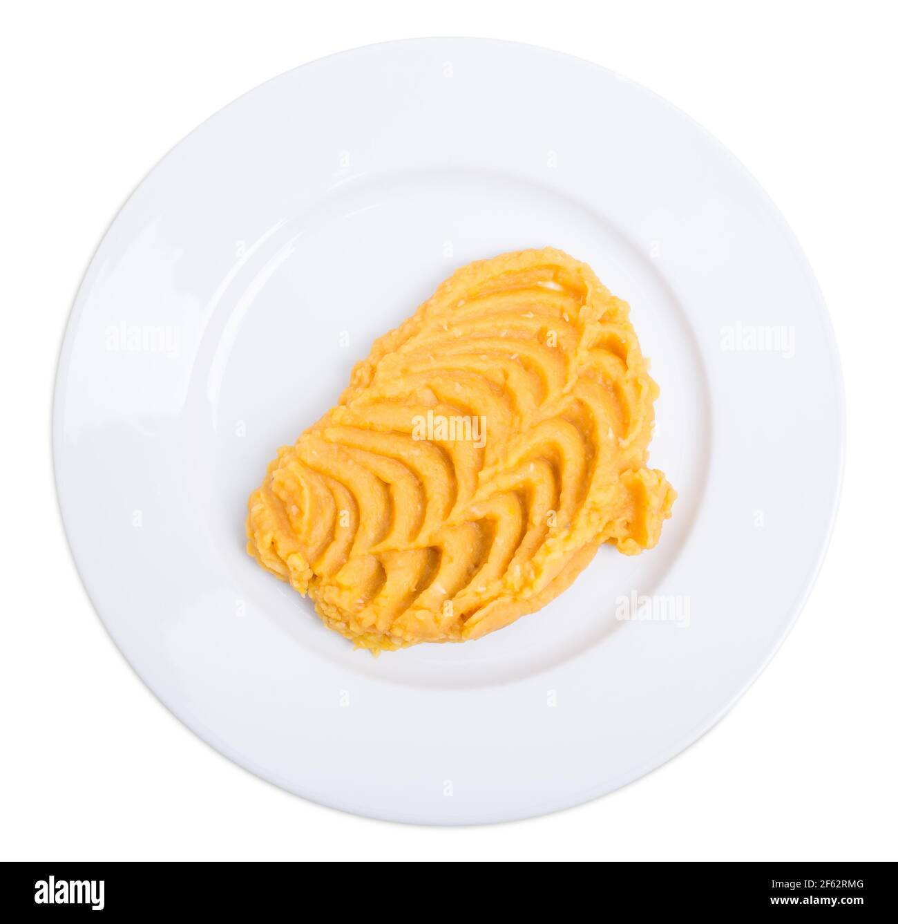 Mashed corn puree. Isolated on a white background Stock Photo - Alamy