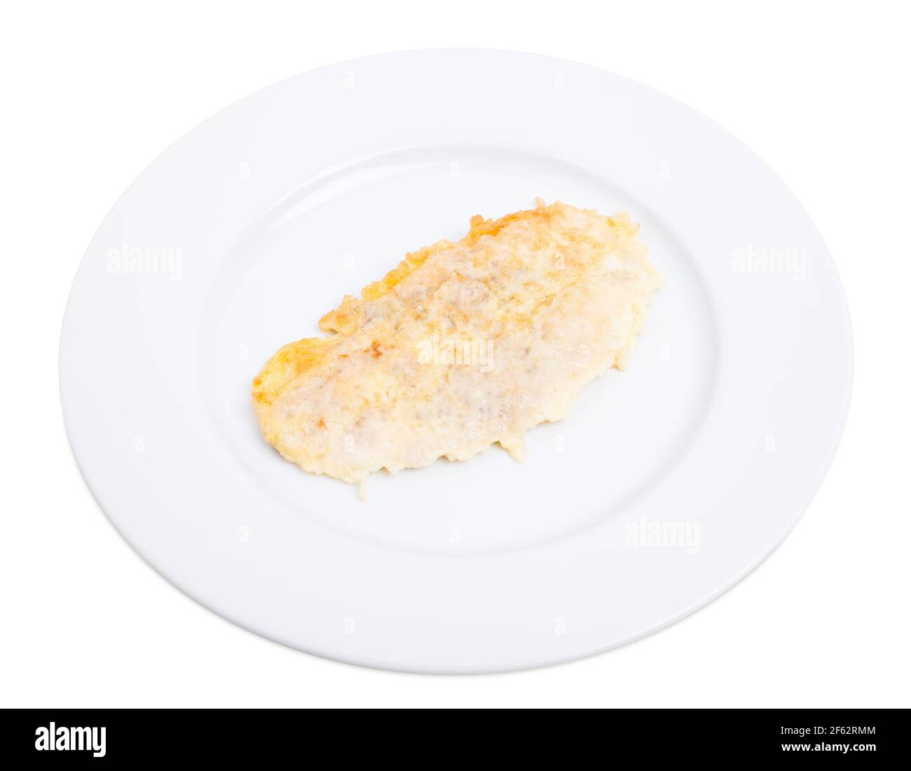 Fried battered chicken fillet. Isolated on a white background Stock ...