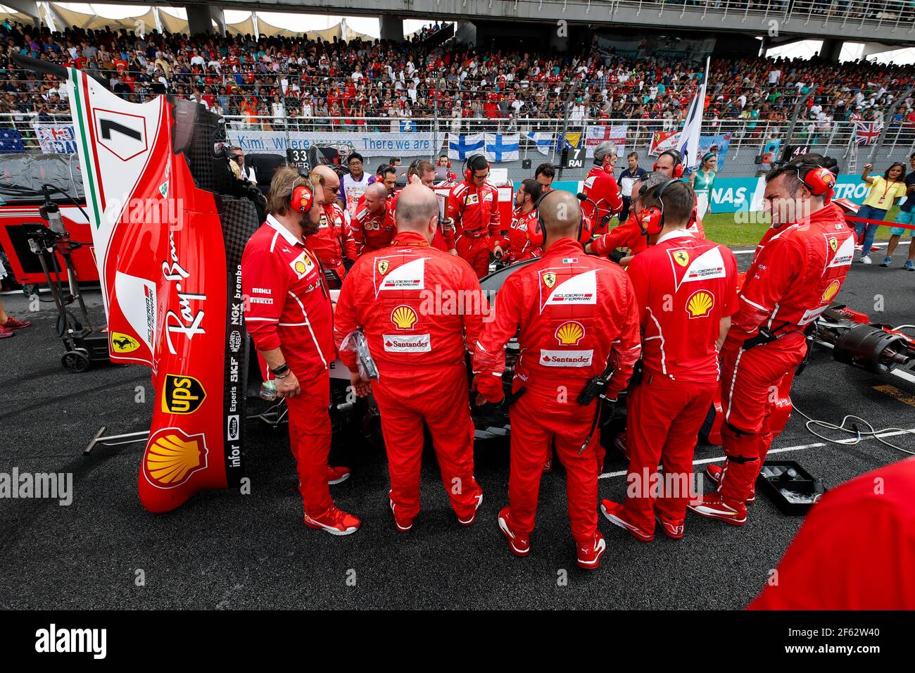 RAIKKONEN Kimi (fin) Ferrari SF70-H team scuderia Ferrari, having an ...