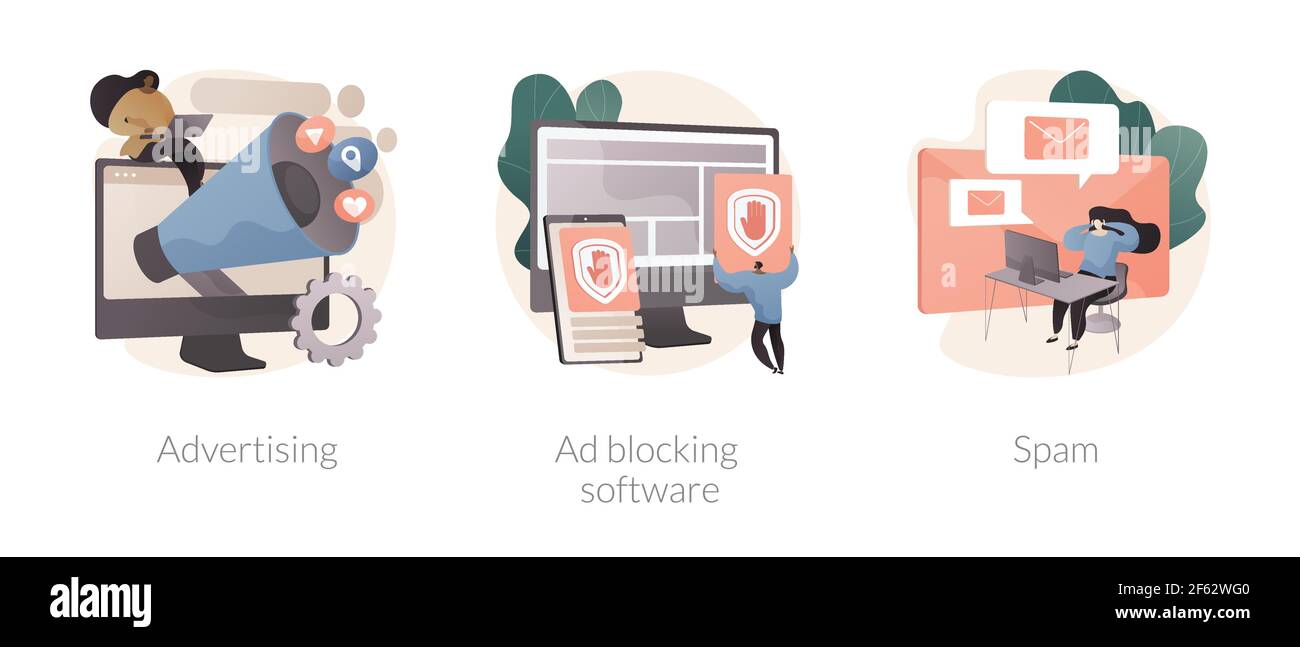 Internet promotion campaign abstract concept vector illustrations Stock ...