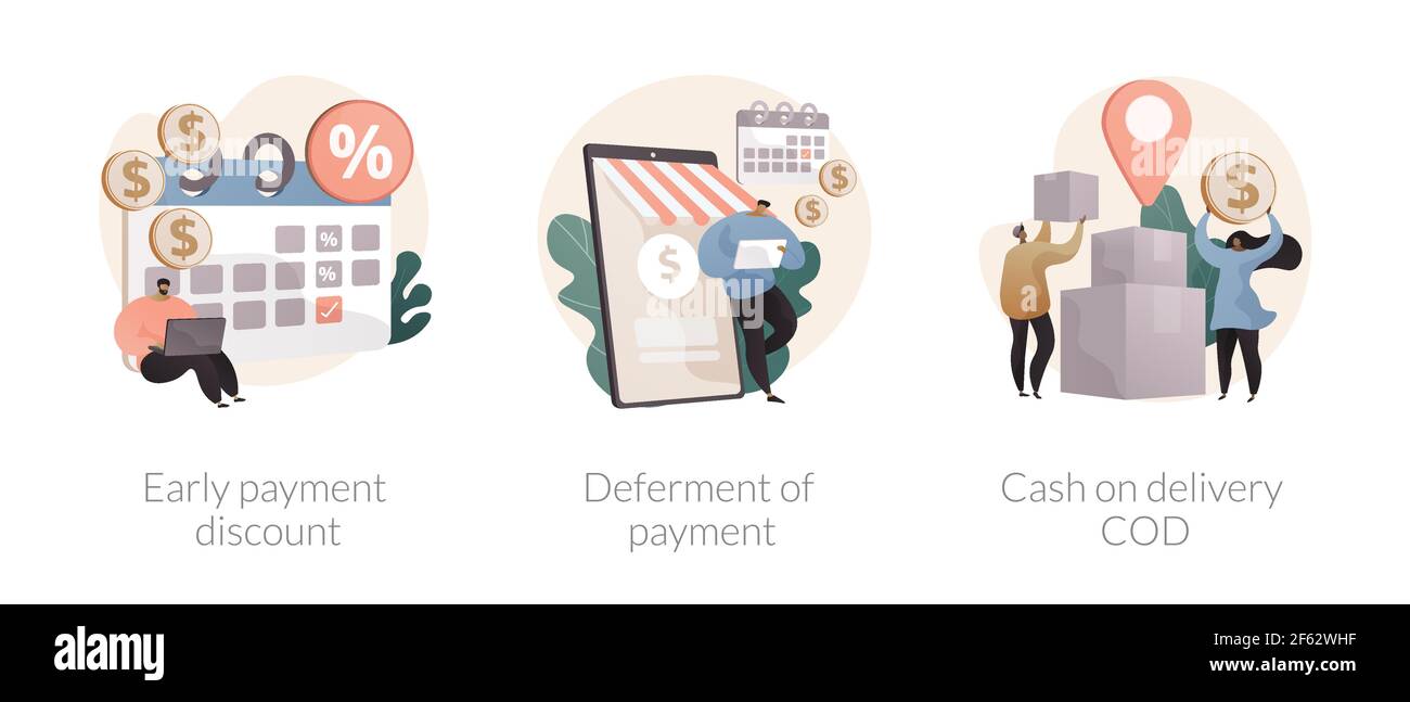 Payment terms abstract concept vector illustrations Stock Vector Image ...