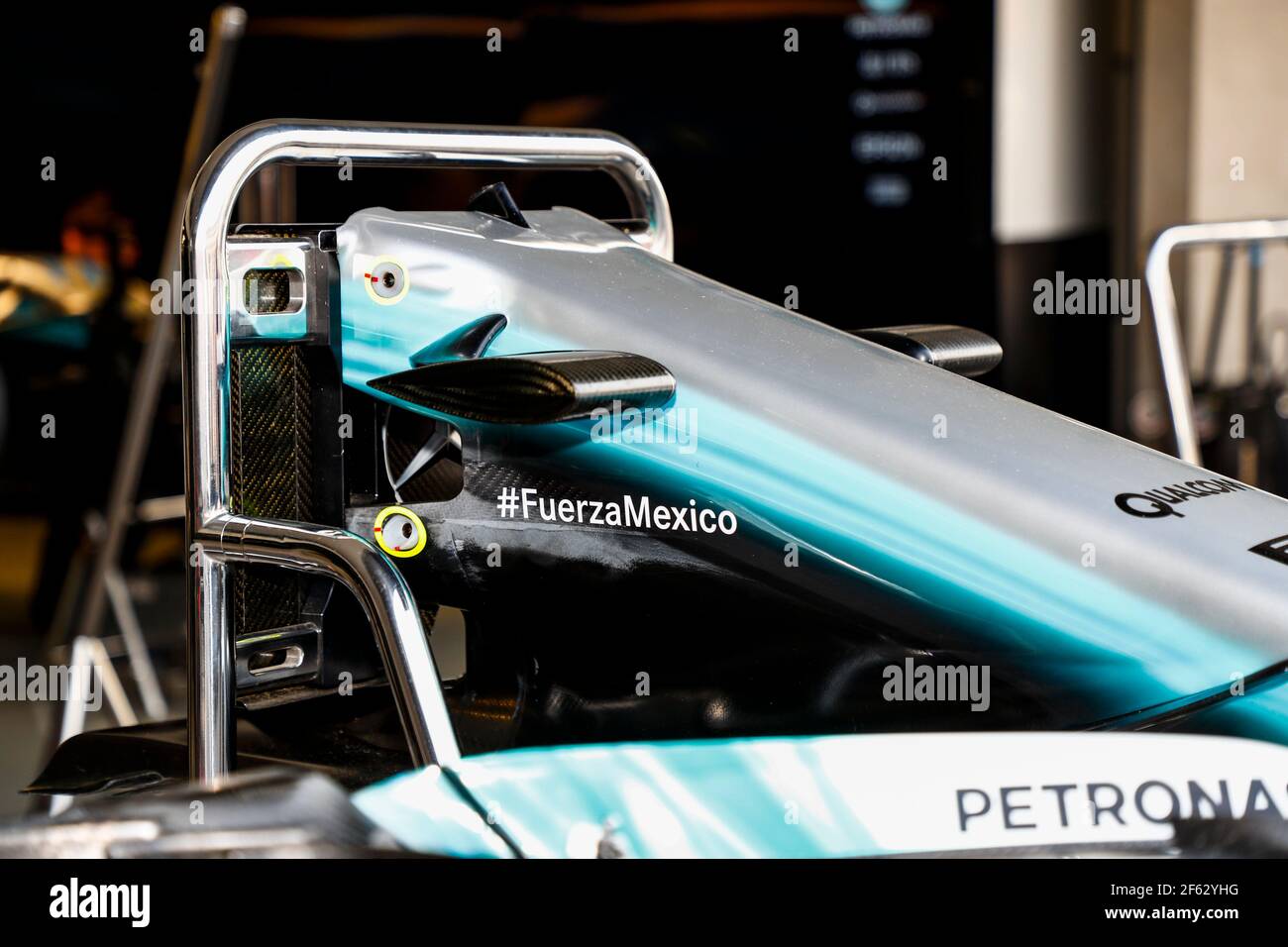 Mercedes W08 Hybrid EQ Power+ team Mercedes GP, Mecanical detail front ...