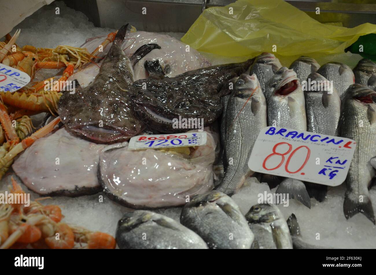 fish market in the Croatian town of Pula Stock Photo - Alamy