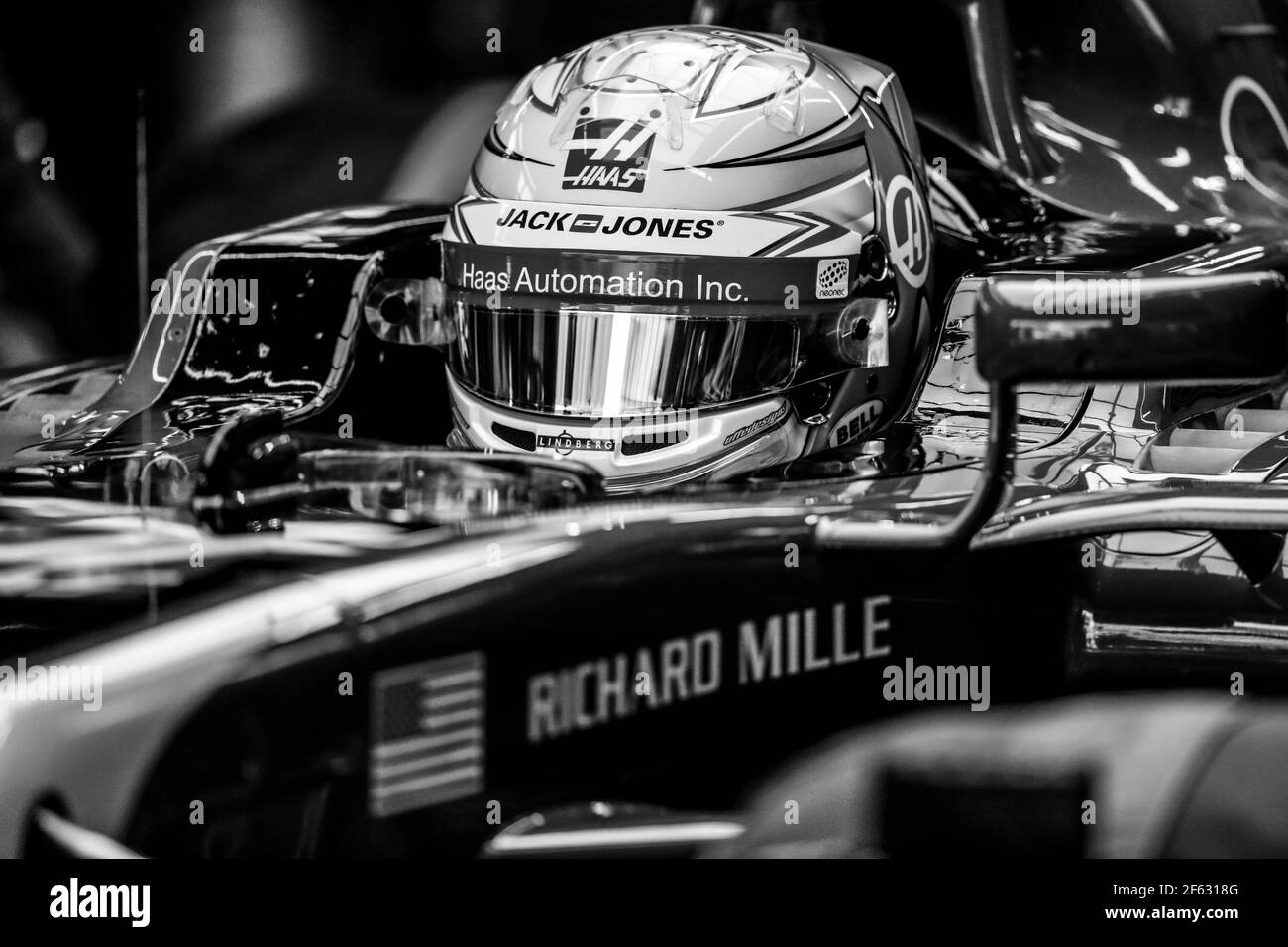 Haas f1 car Black and White Stock Photos & Images - Alamy