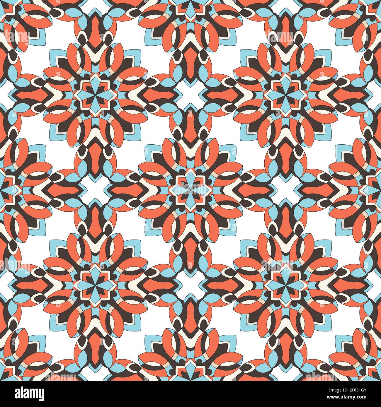 Tribal mandala pattern, outline hand drawn style Stock Vector Image ...