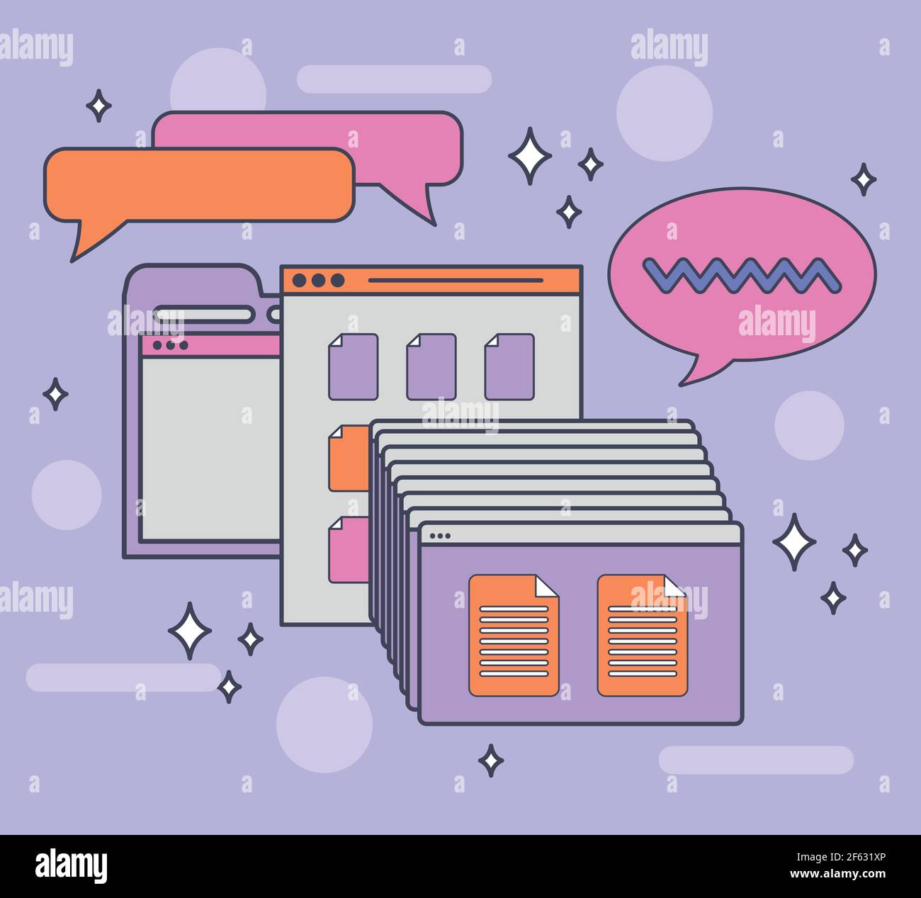 cute retrofuturistic icons Stock Vector Image & Art - Alamy