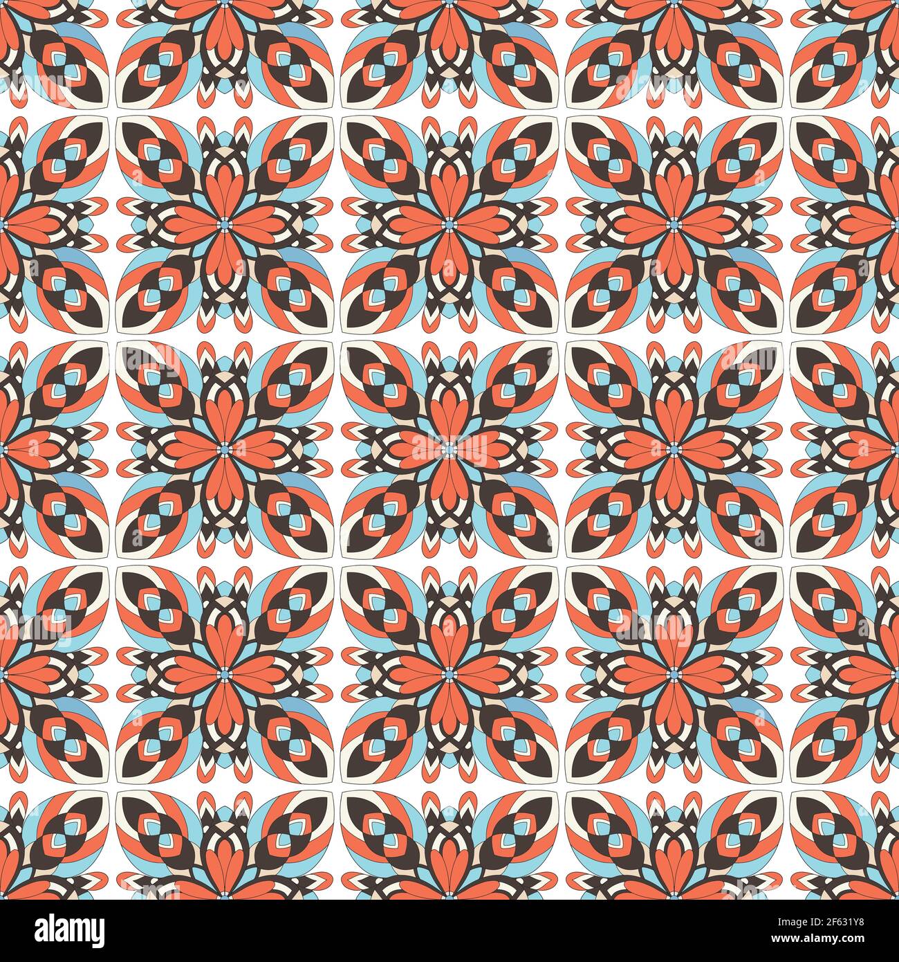 Tribal mandala pattern, outline hand drawn style Stock Vector Image ...