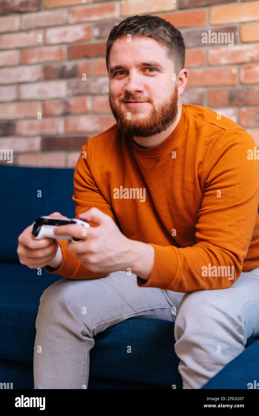 Vertical video gamer caucasian hand hi-res stock photography and images ...
