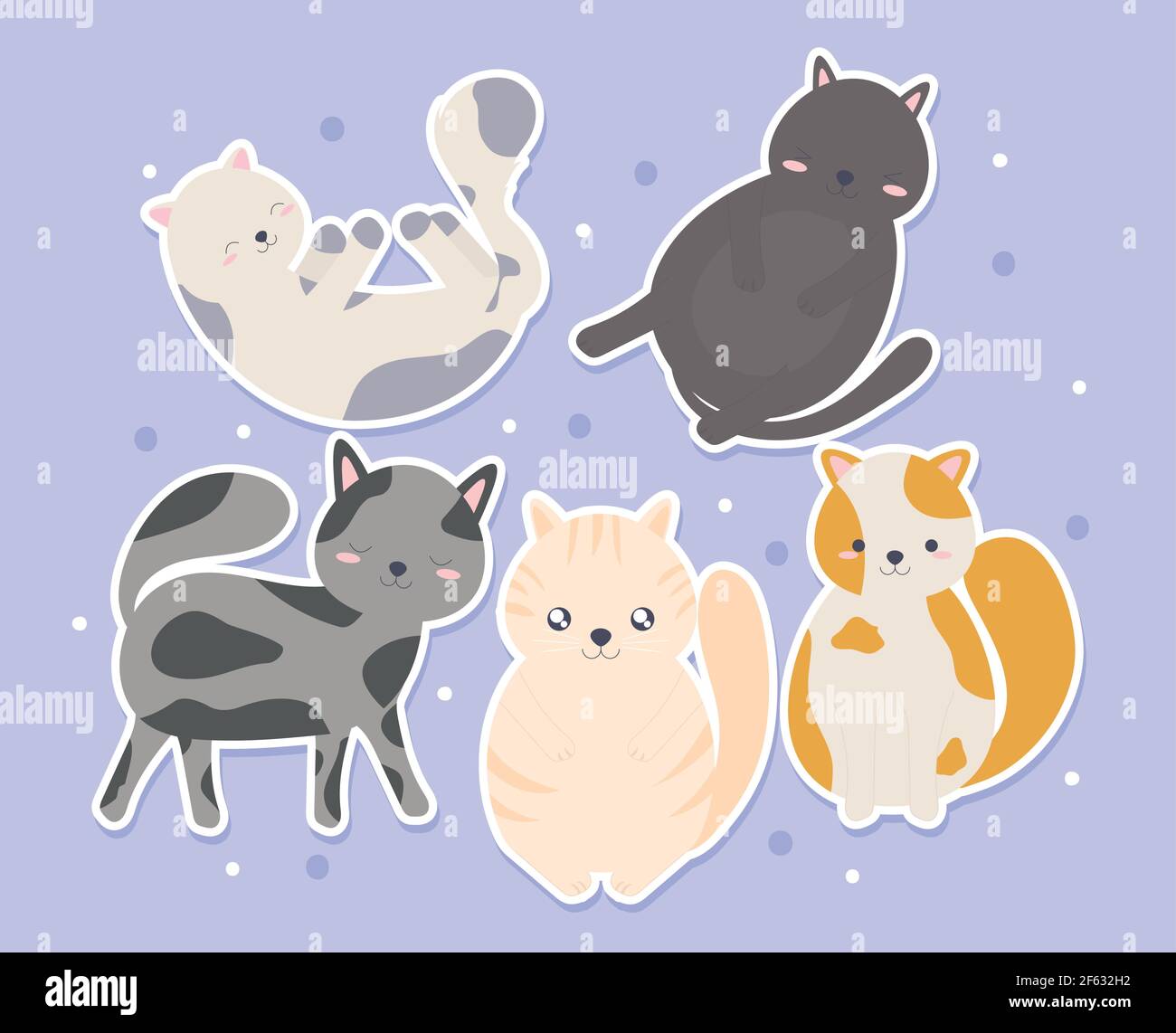 cute cats bundle Stock Vector Image & Art - Alamy