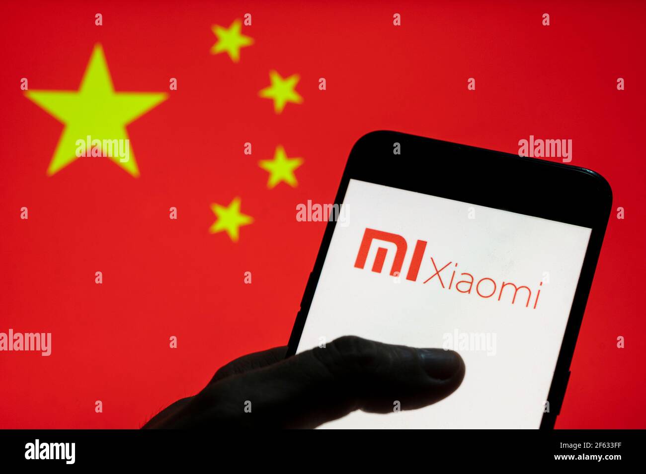 China. 27th Mar, 2021. In this photo illustration the Chinese ...