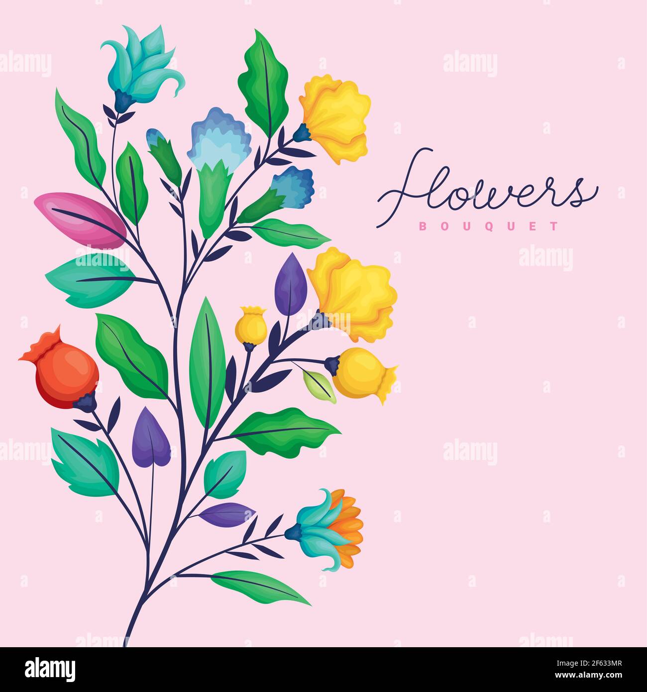 flowers background card Stock Vector Image & Art - Alamy