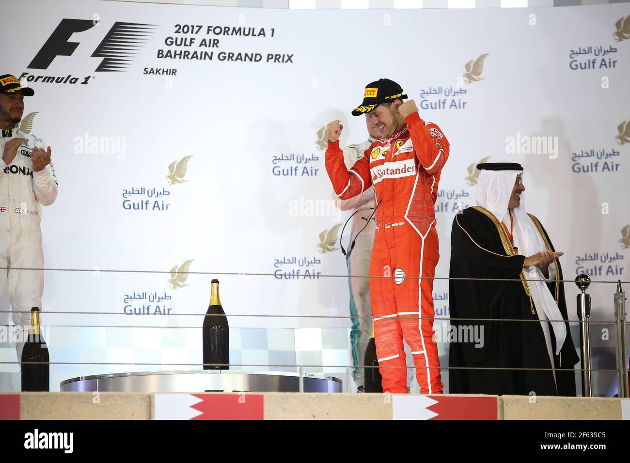 VETTEL Sebastian (ger) Ferrari SF70-H team scuderia Ferrari, podium ...