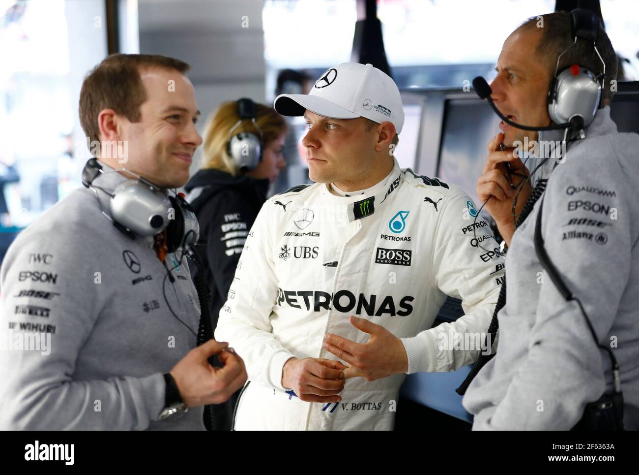 BOTTAS Valtteri (fin) Mercedes W08 Hybrid EQ Power+ team Mercedes GP ambiance portrait during ...