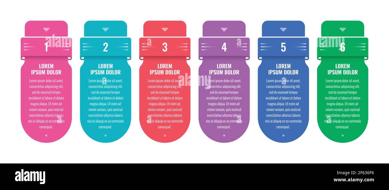 six steps infographic template. web, internet, annual report, magazine ...