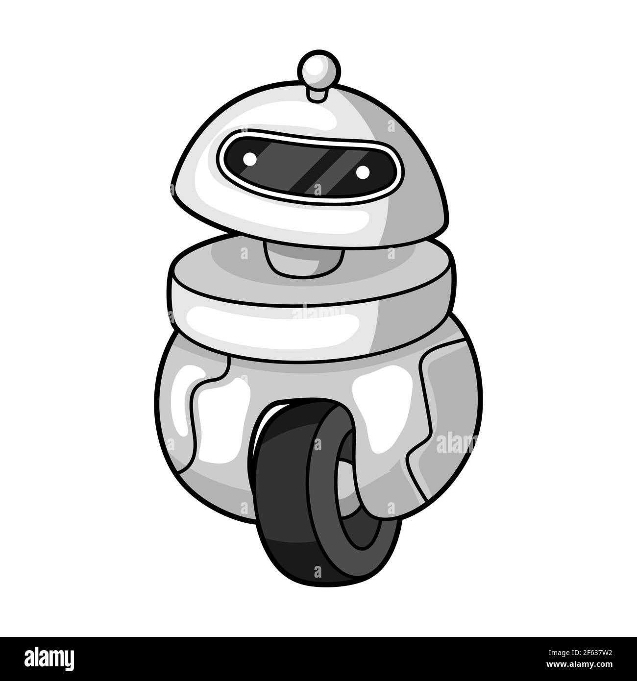 Illustration of robot. Trendy character in cartoon style Stock Vector ...