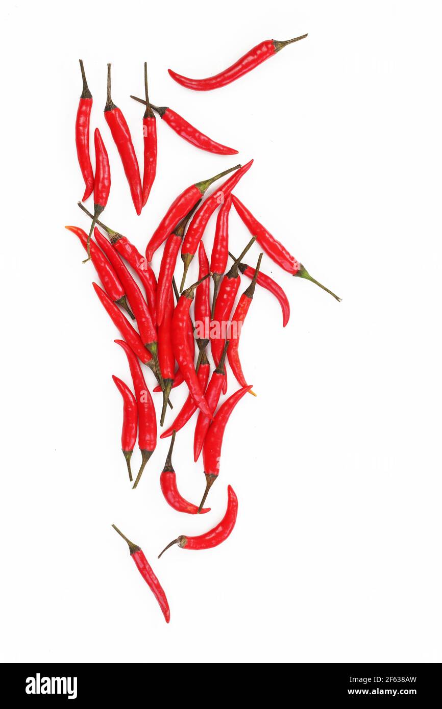 Red pepper (cayenne pepper), on a white background Stock Photo - Alamy