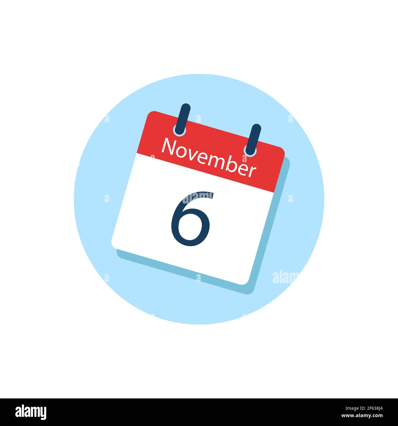 White daily calendar Icon November in a Flat Design style. Easy to edit ...