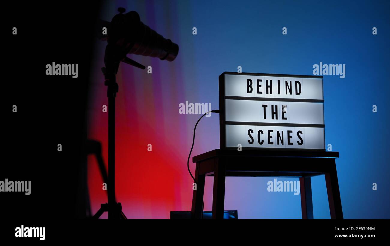 Behind the scenes letterboard text on Lightbox or Cinema Light box ...