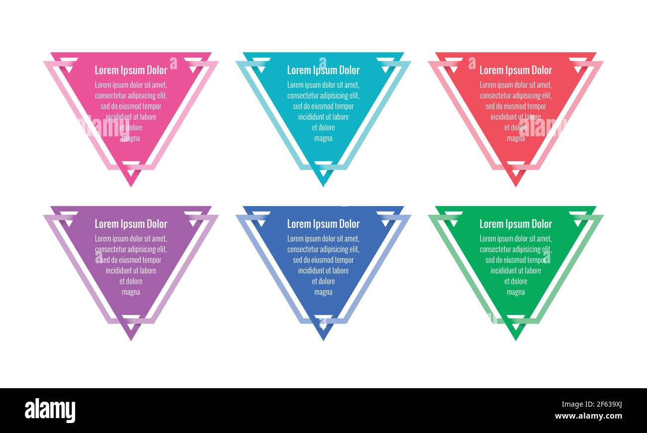 triangle infographic template. six steps infographic template. web ...